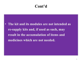 Interagency emergency health kit PPT | PPTX