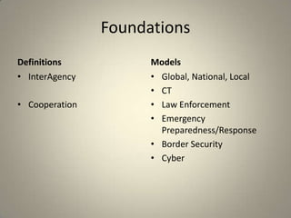 Inter agency introduction | PPTX