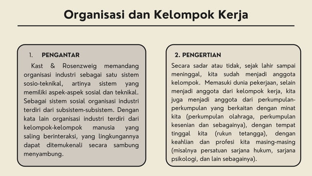 Organisasi dan Kelompok Kerja | PDF