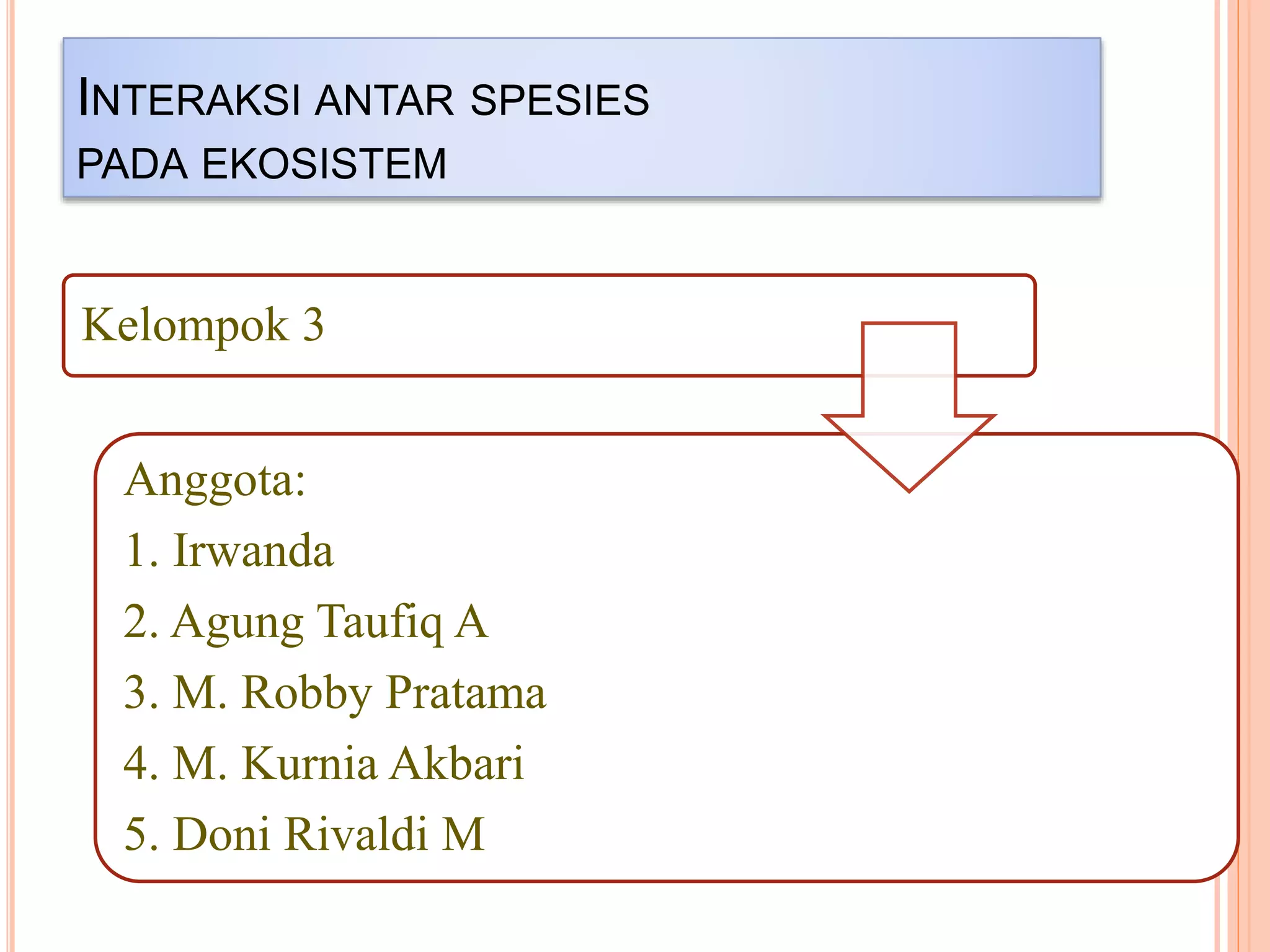 Interaksi antar spesies pada ekosistem | PPT