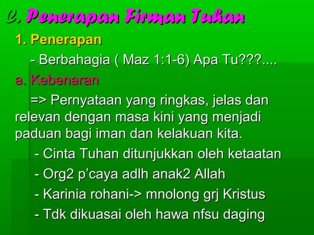 Interaksi Dengan Firman Tuhan | PPT