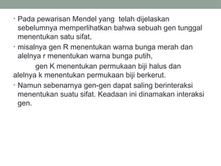 Interaksi gen dapat diklasifikasikan berdasarkan mekanisme dan efeknya ...