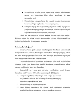 INTERAKSI LINGKUNGAN DENGAN PERTANIAN YANG BERKELANJUTAN | PDF