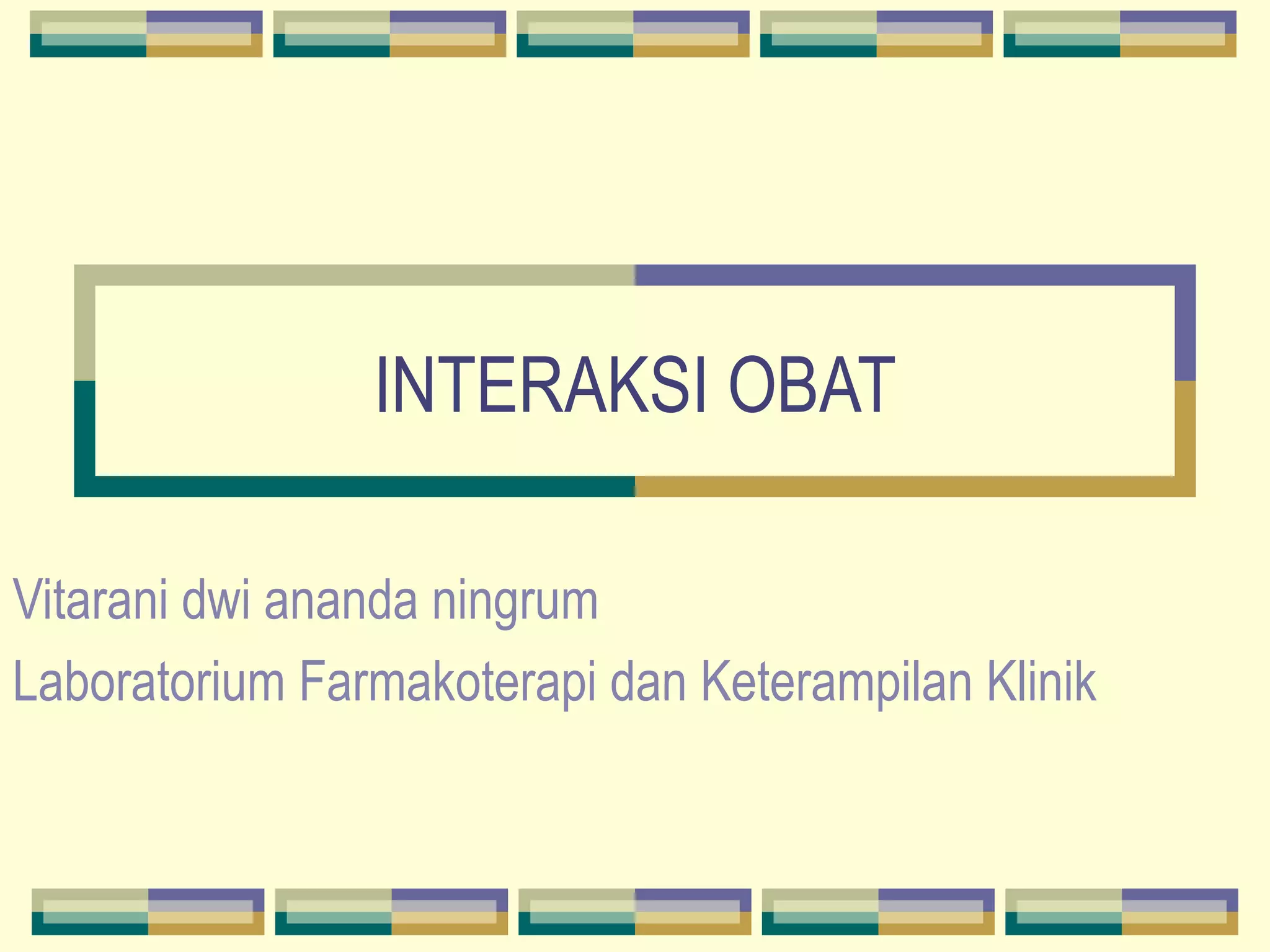 Interaksi obat | PPT
