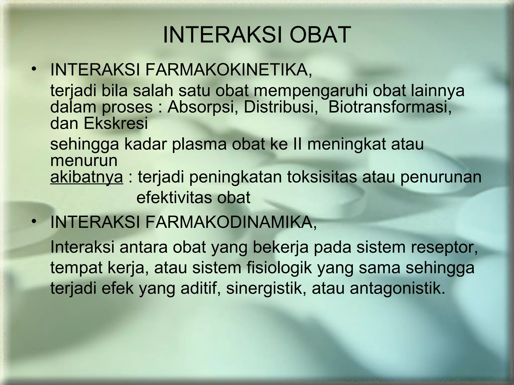 Interaksi obat | PPT