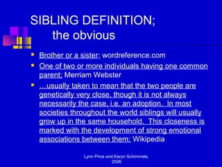 Interaksi saudara sekandung | PPT | Adoption and Fostering | Parenting
