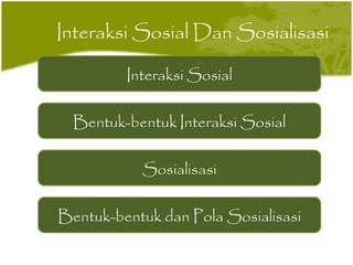 Interaksi sosial dan sosialisasi | PPT