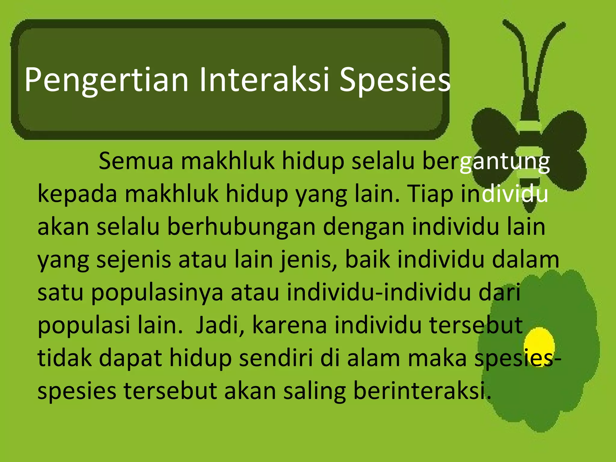 Interaksi spesies | PPT
