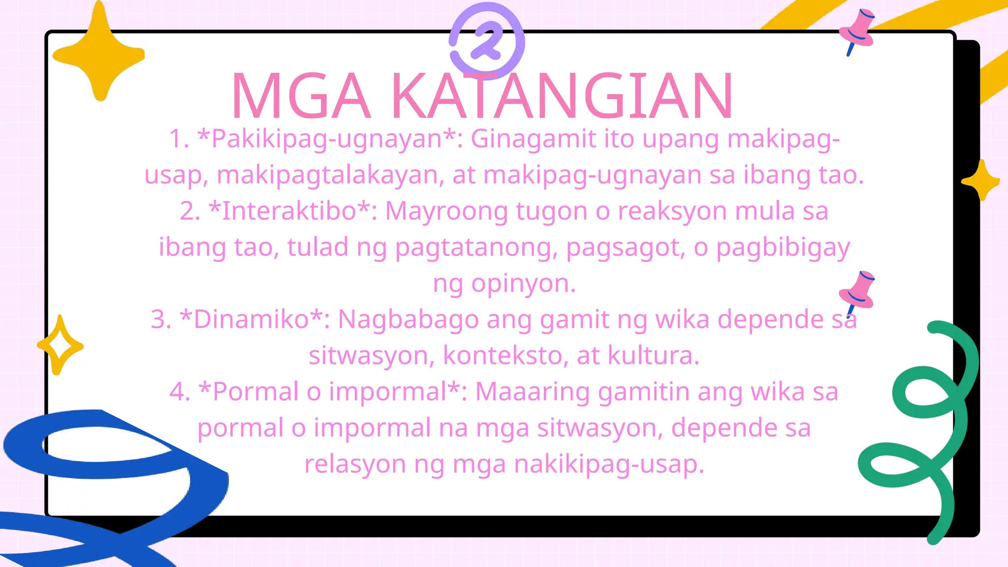 INTERAKSYONAL na Gamit ng Wika sa Lipunan | PPTX