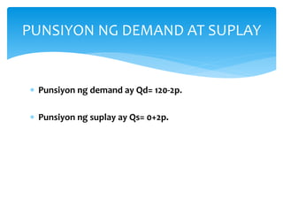 Interaksyon demand at suplay | PPTX
