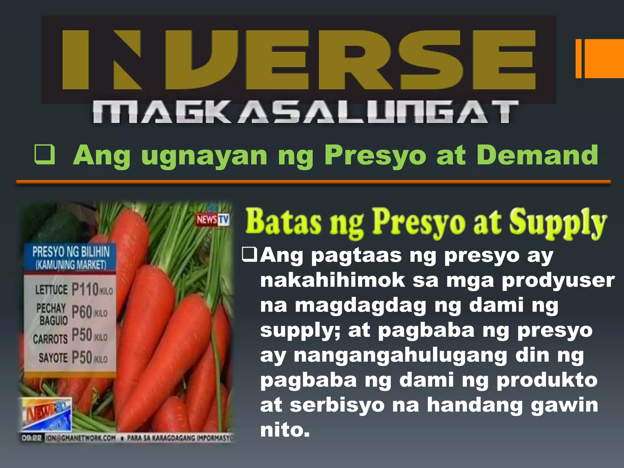 Interaksyon ng Demand at Supply | PPTX