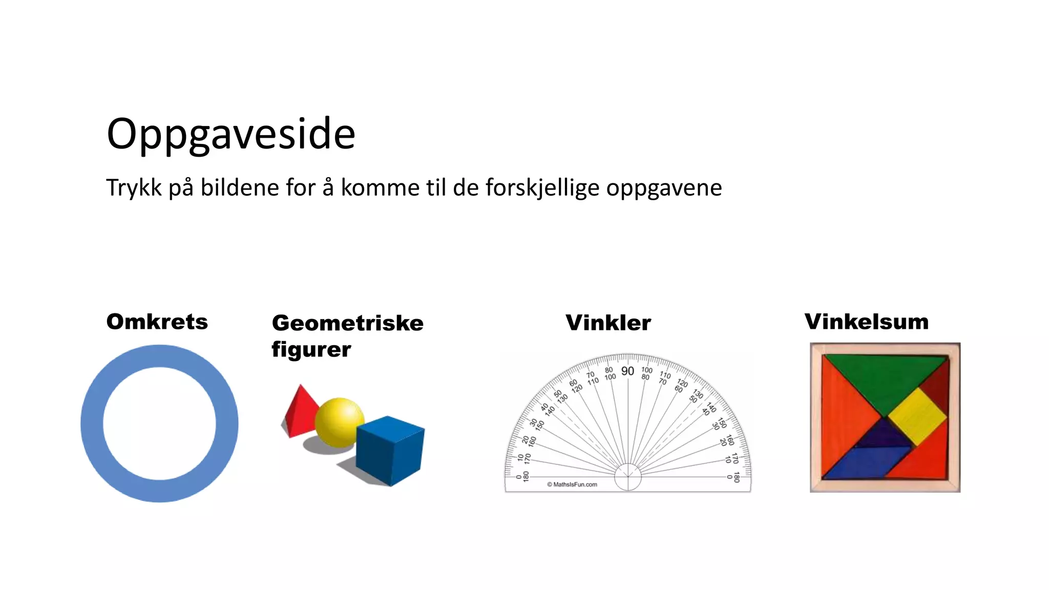 Geometri oppgaver for 5. trinn | PPTX