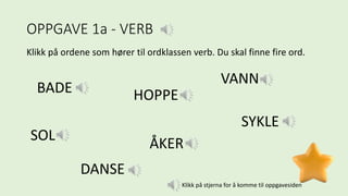 Interaktiv oppgave i norsk | PPT