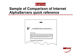 Internet AlphaServer Family from Digital Equipment Corporation | PPT
