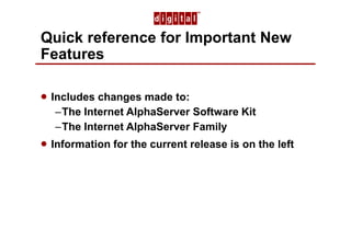 Internet AlphaServer Family from Digital Equipment Corporation | PPT