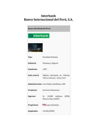 Interbank | PDF