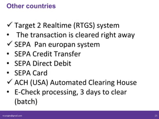 Inter-bank Fund Transfer in Vietnam and related systems | PPTX