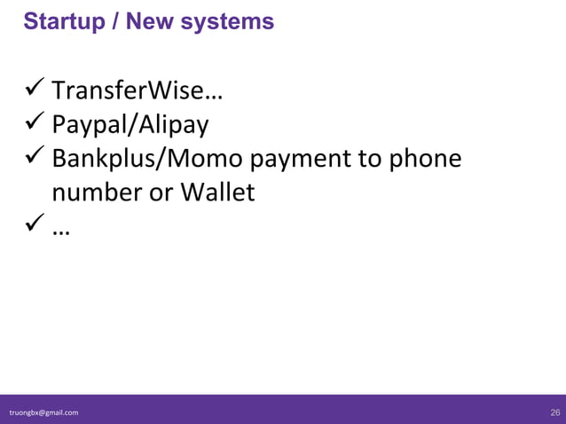 Inter-bank Fund Transfer in Vietnam and related systems | PPTX