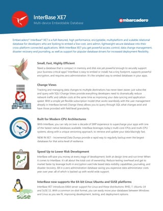 InterBase XE7 Datasheet - Multi-device Embeddable Database | PDF | Operating Systems | Computer ...