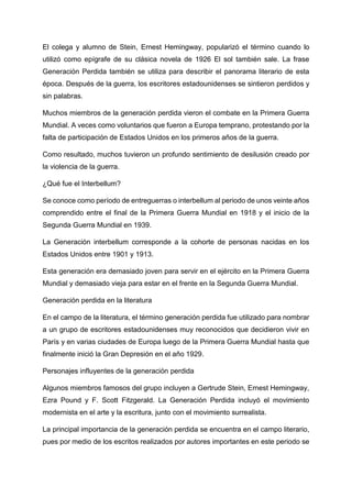 Interbellum o Generación Perdida....docx
