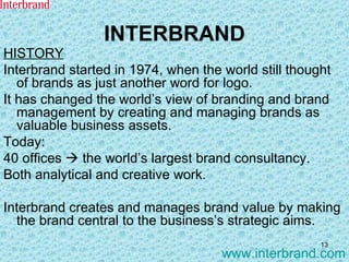 Measuring brand equity - Interbrand | PPT