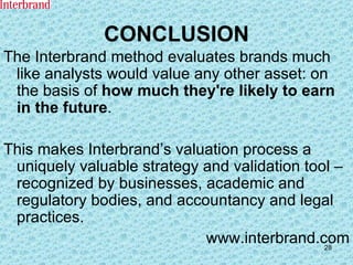 Measuring brand equity - Interbrand | PPT