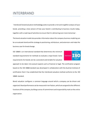 Interbrand’s | PDF