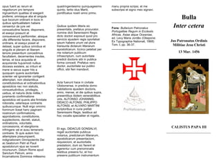 Inter caetera - Calistus III | PDF