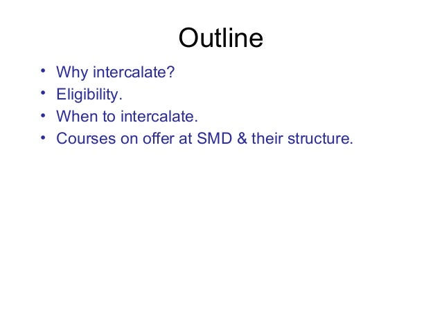 Intercalation overview