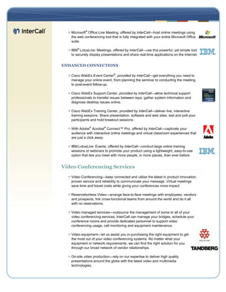 InterCall Complete Suite of Services | PDF