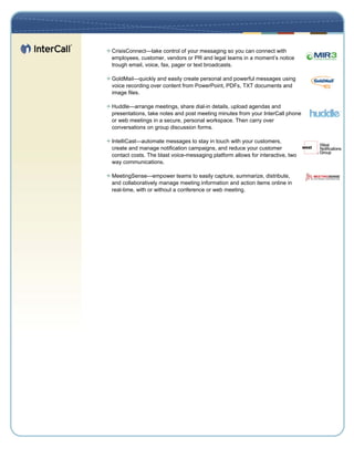 InterCall Complete Suite of Services | PDF