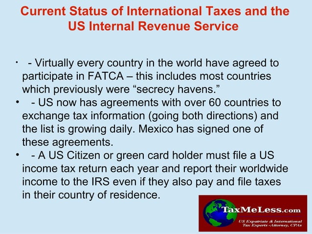 US Expat Foreign Bank, Financial & Asset Reporting Guidance | PPT