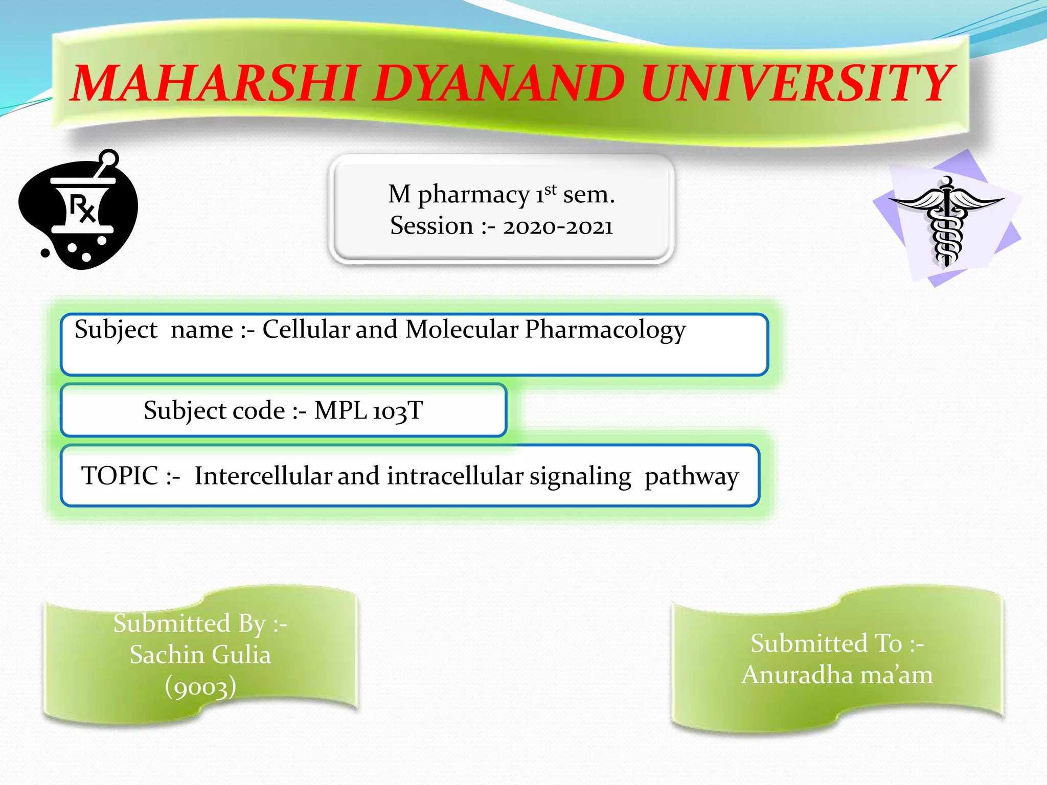 Intercellular and intracellular cell signaling pathway | PPTX