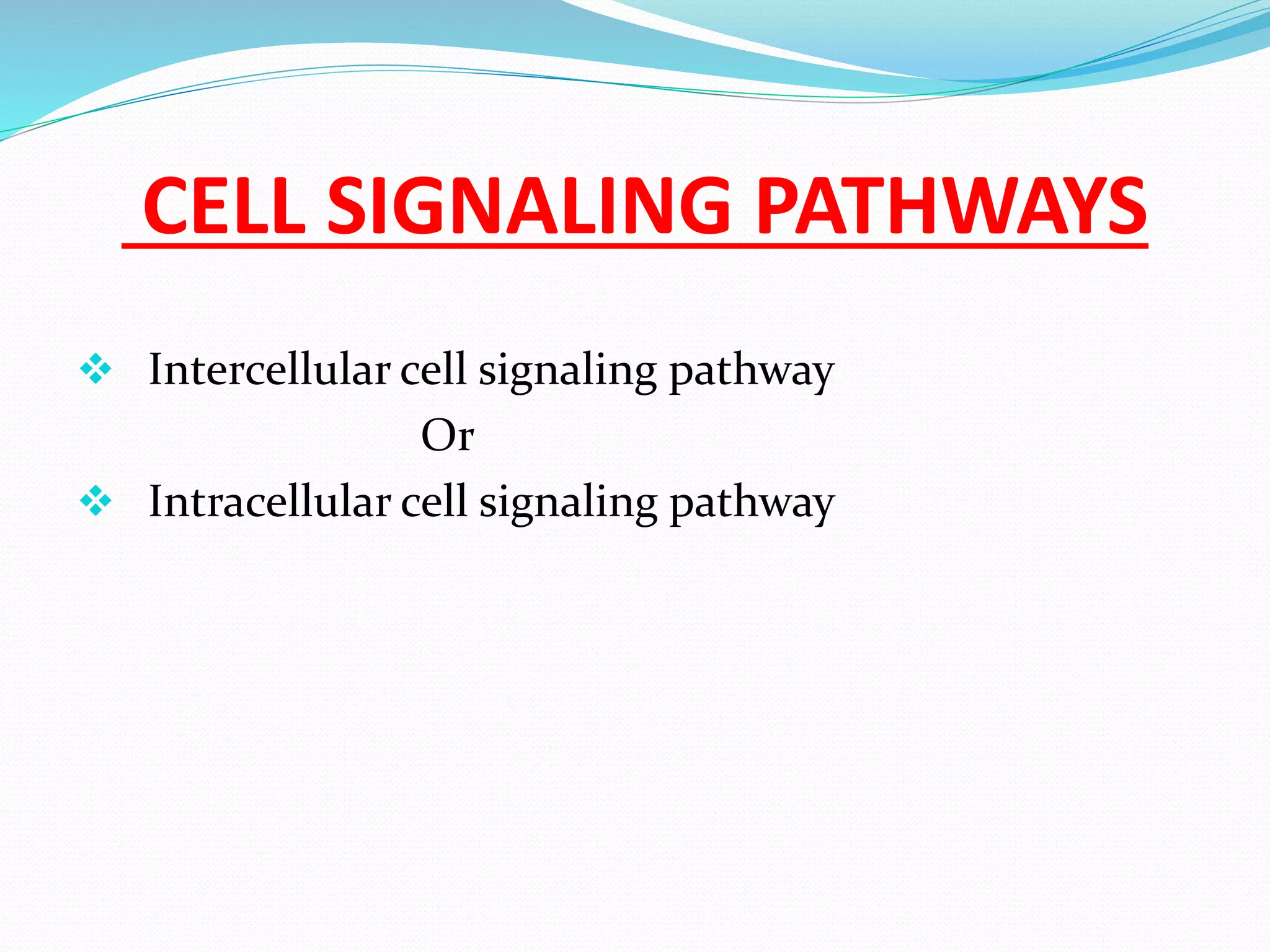 Intercellular and intracellular cell signaling pathway | PPTX