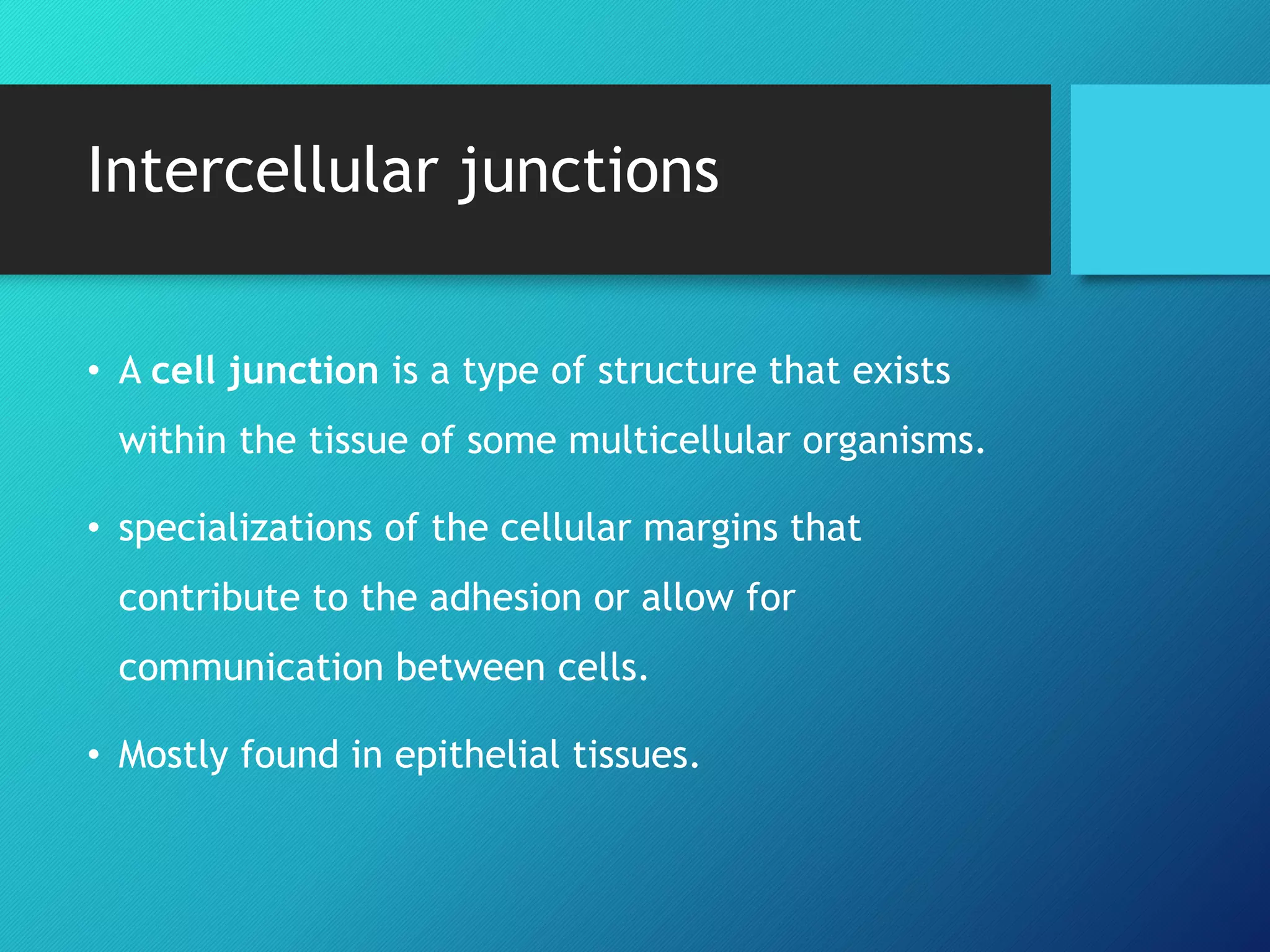 Intercellular junction | PPTX