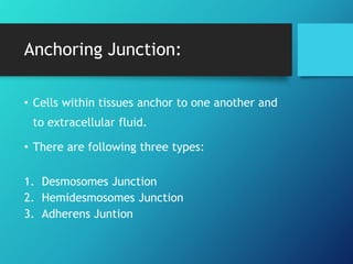 Intercellular junction | PPTX