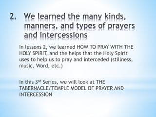 Interceding in the Tabernacle | PPTX