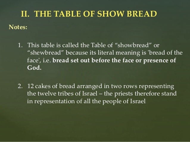 Table Of Showbread Meaning | Cabinets Matttroy