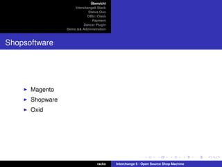 Interchange 6 - Open Source Shop Machine | PDF | Databases | Computer Software and Applications