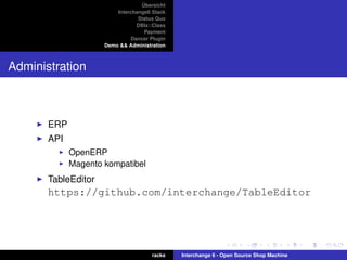 Interchange 6 - Open Source Shop Machine | PDF | Databases | Computer Software and Applications