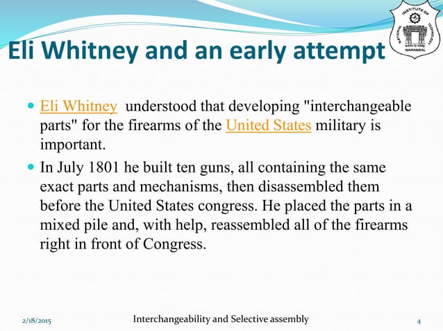 Interchangeability & selective assembly | PPTX