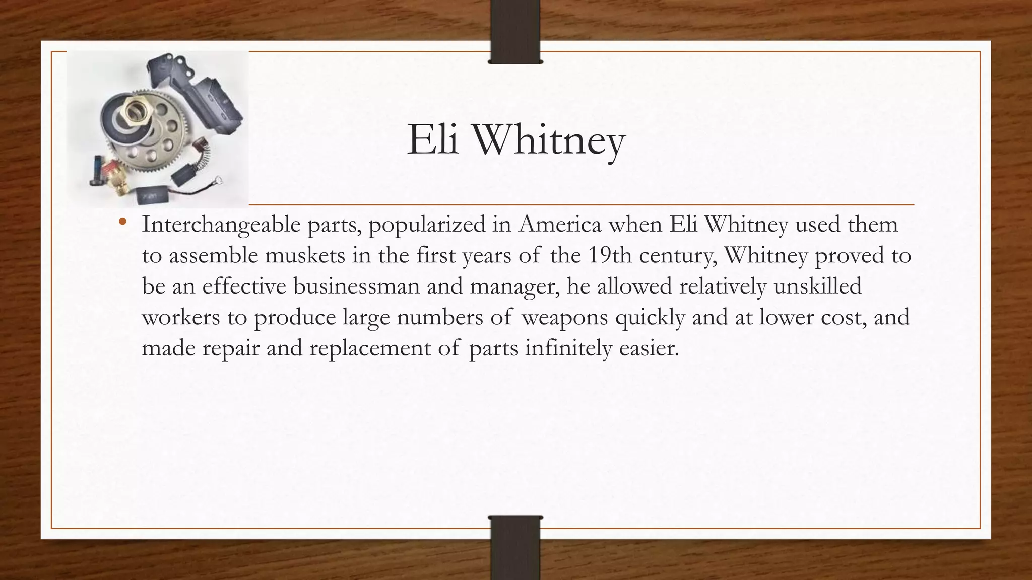 Interchangeable parts | PPTX