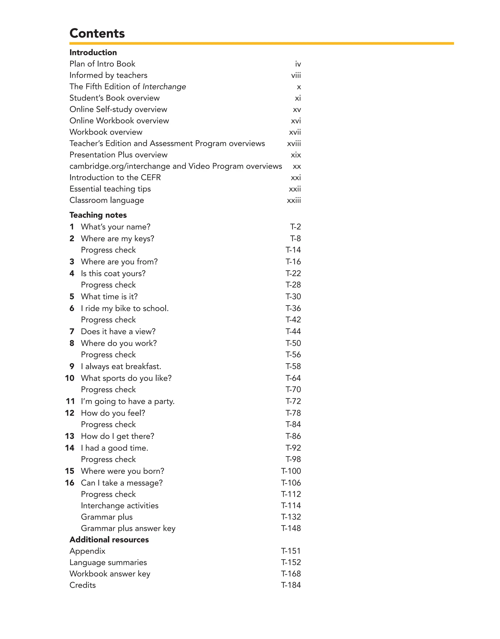 Interchange Intro-TB em PDF - Material do Professor | PDF