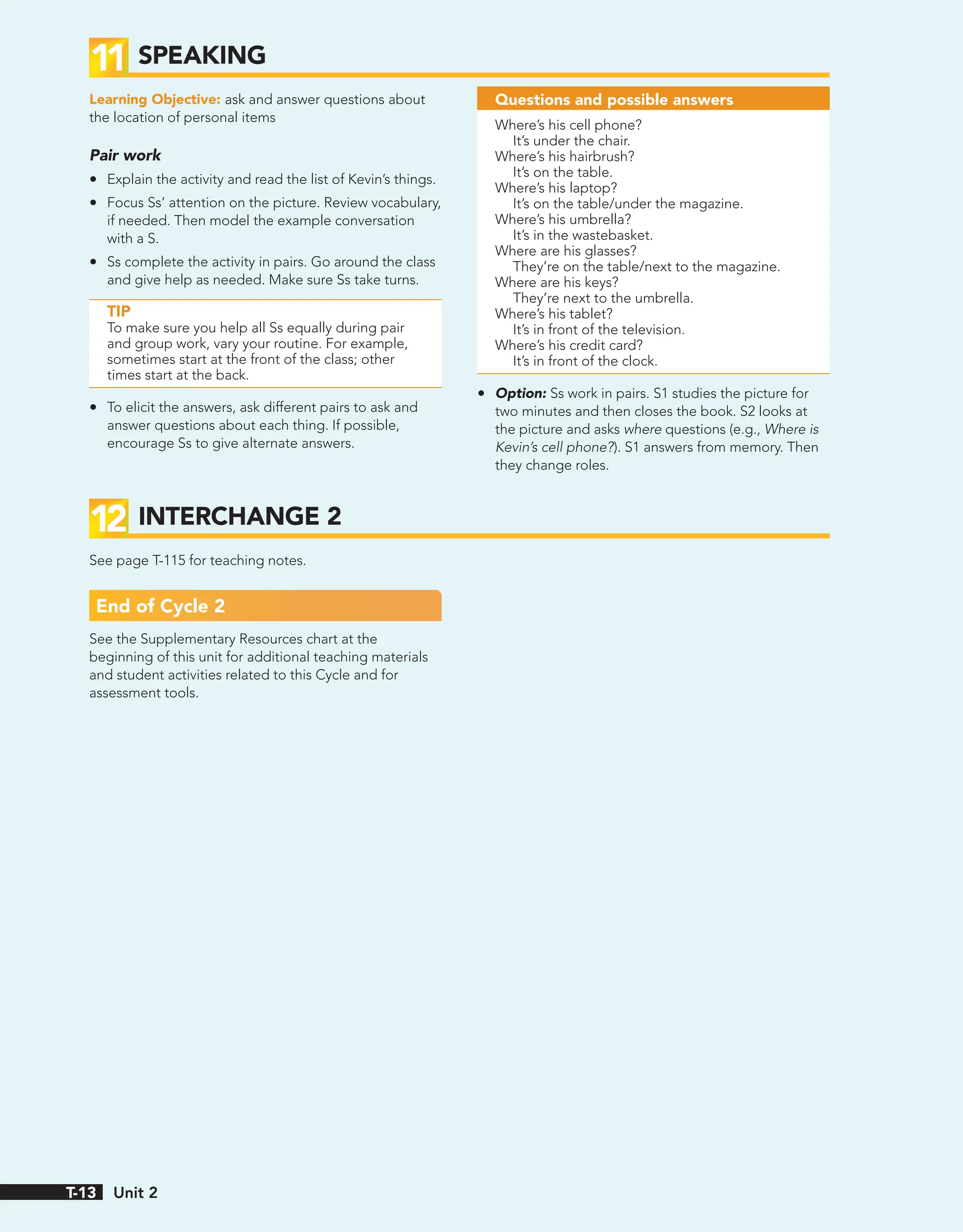 Interchange Intro-TB em PDF - Material do Professor | PDF