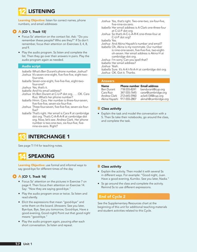 Interchange Intro-TB em PDF - Material do Professor | PDF | Internet ...