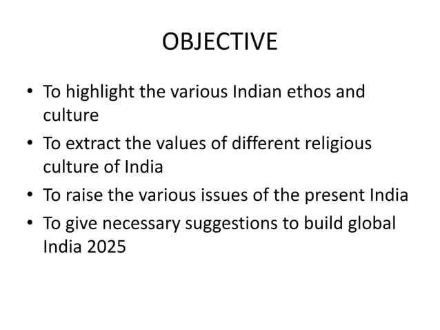 Indian Ethos & Culture | PPTX