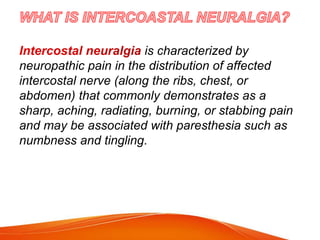 INTERCOASTAL LESIONS.ppt detailed presentation | PPT