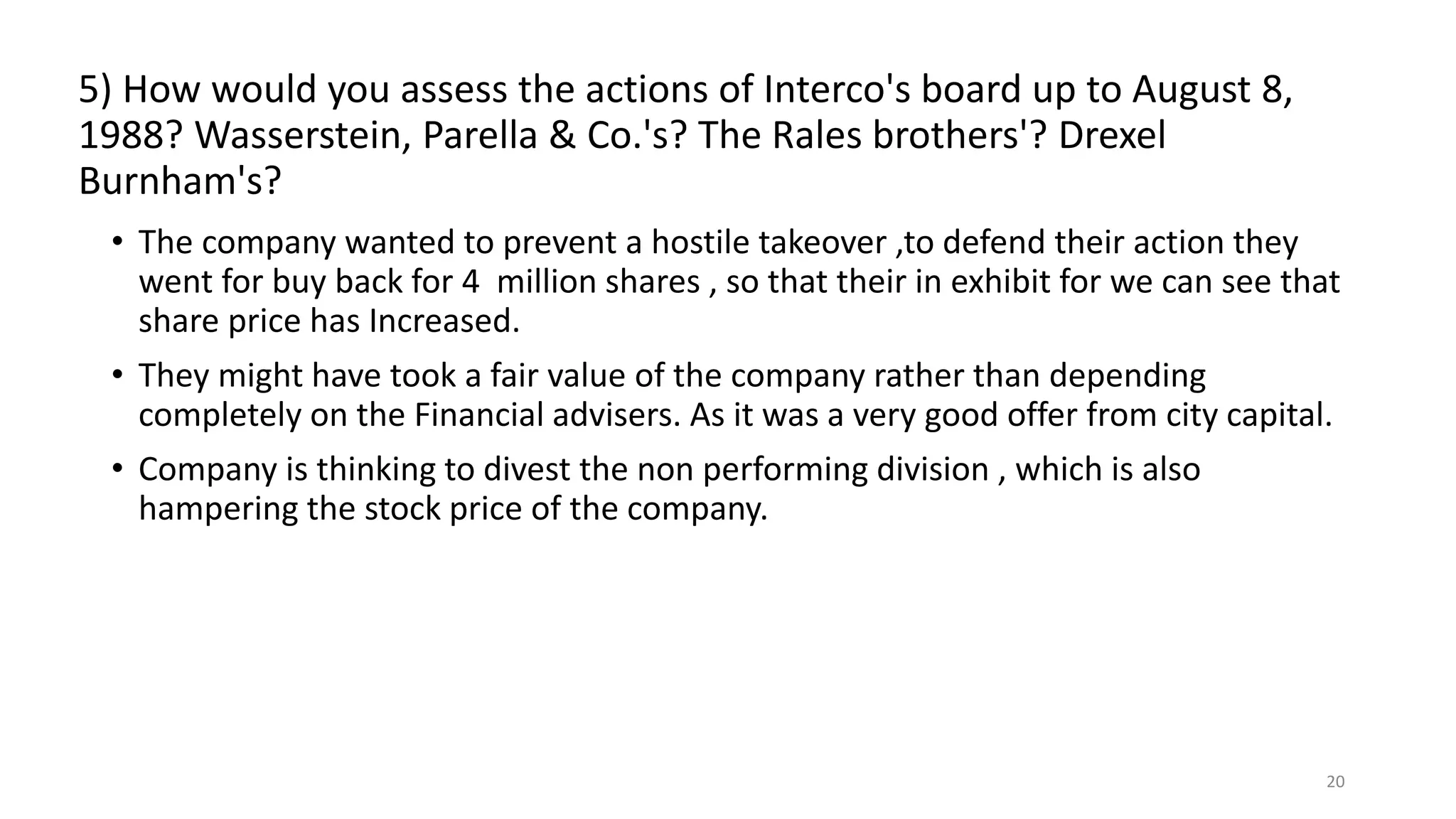 Interco case by deepak gupta & gruop. | PPTX