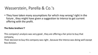 Interco case by deepak gupta & gruop. | PPTX