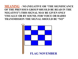 INTERNATION CODE OF SIGNALS USED IN DEFENCE | PPT